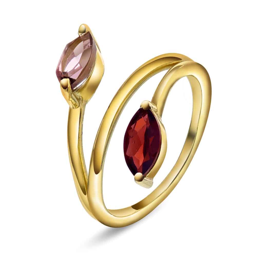 Mirage ring med rosa stener - F. Lohne